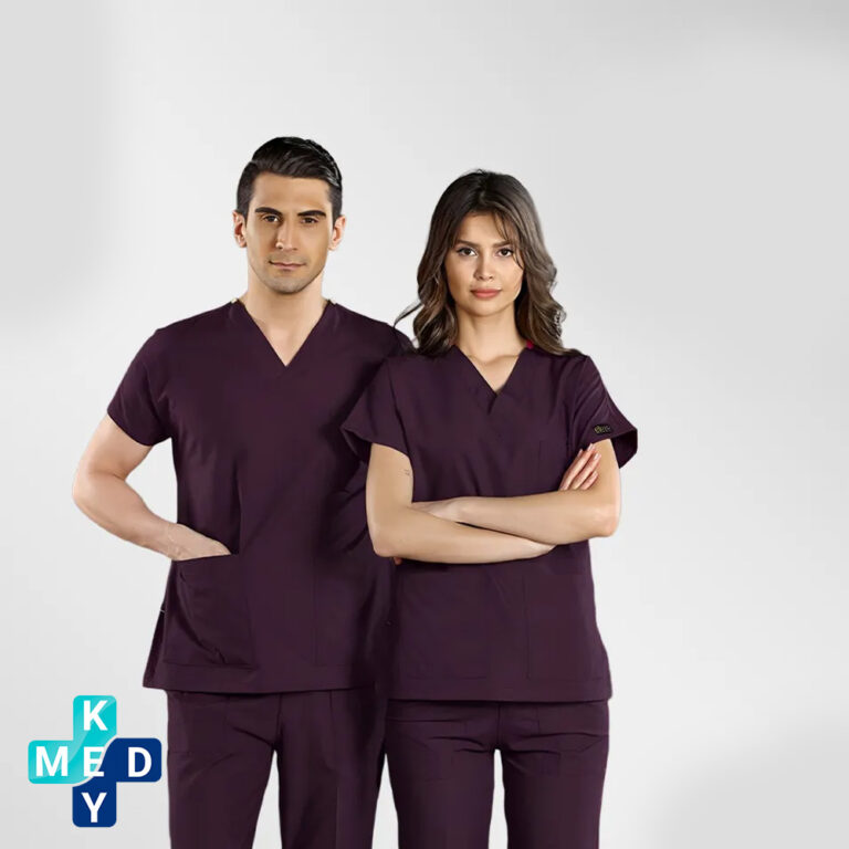 اسکراب شلوار بادمجانی سیزگی cizgi medical - کی مد